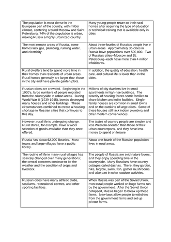 Key Stage Three Geography - Russia | Teaching Resources