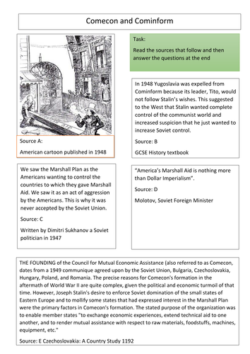 Berlin Blockade / Airlift - Inc. Source Sheets (2) - Causes & Events ...