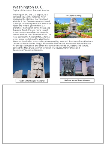 KS3 DESCRIPTIVE WRITING CAPITAL CITIES ENGLISH LANGUAGE INDEPENDENT ...