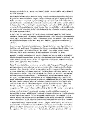 Psychology Memory 16 Marker Example Essays Bundle | Teaching Resources Psychology Memory 16 Marker Example Essays Bundle | Teaching Resources