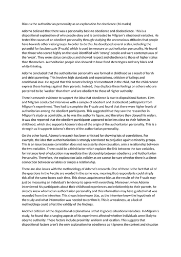 Psychology Social Influence 16 mark Example Essay Bundle | Teaching ...