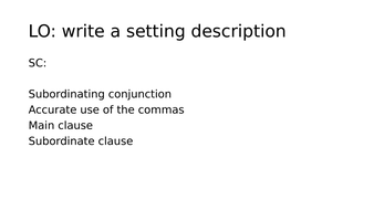Outstanding Year 5/6 Setting Description Lessons | Teaching Resources