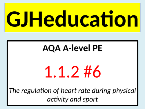 Regulation of heart rate during activity (AQA A-level PE) | Teaching ...