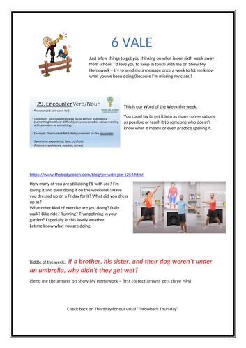 Class Newsletter (Stay Home - Covid-19) (updated) | Teaching Resources