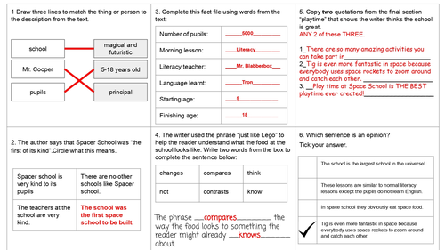 Space School Non-Chronological Report KS2 | Teaching Resources