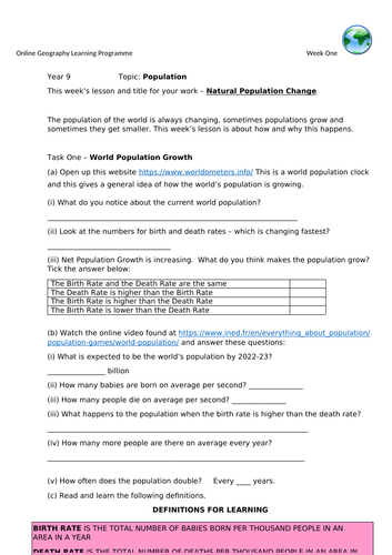 Population Change | Teaching Resources