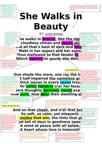 Anthology poetry (ALL 18) WJEC EDUQAS Differentiated question sheets ...