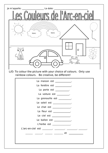 FRENCH - COLOURS - RAINBOW | Teaching Resources