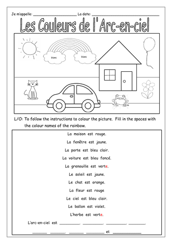 FRENCH - COLOURS - RAINBOW | Teaching Resources