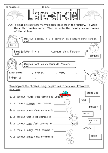 FRENCH - COLOURS - RAINBOW | Teaching Resources