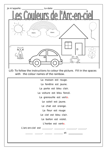 FRENCH - COLOURS - RAINBOW | Teaching Resources