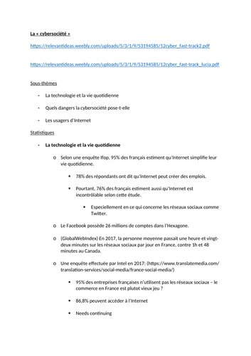 AQA A Level French Speaking Exam Revision | Teaching Resources