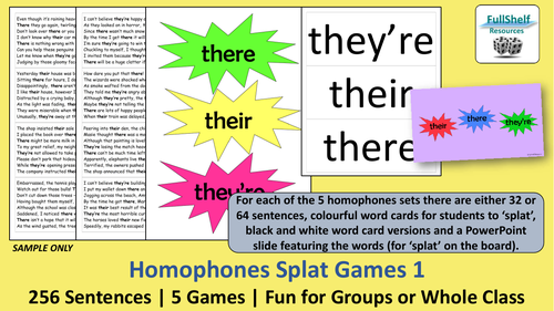 Homophone Game For Grade 3