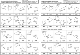 Congruent Triangles - identifying reason | Teaching Resources