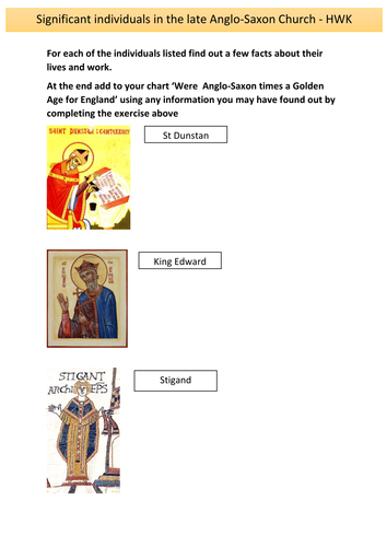 Anglo-Saxon England - A Golden Age - Religion and Culture | Teaching ...