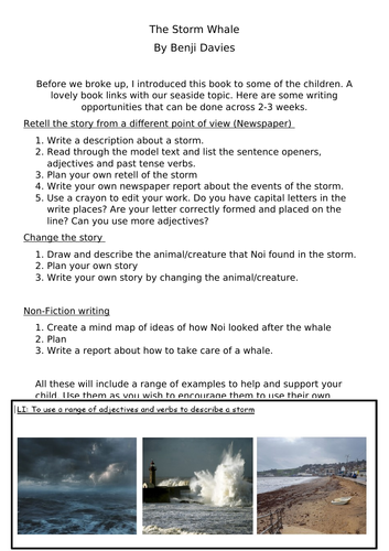 The Storm Whale - Learning from home | Teaching Resources