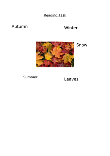 Reading Comprehension Autumn | Teaching Resources
