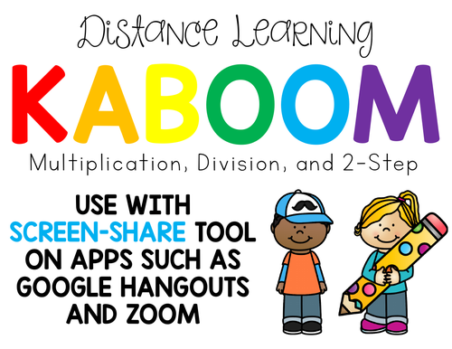 SCREEN-SHARE KABOOM! Multiplication and Division Game for Distance ...