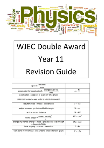 WJEC Physics Revision Guide Year 11 GCSE Double Award | Teaching Resources WJEC Physics Revision Guide Year 11 GCSE Double Award | Teaching Resources