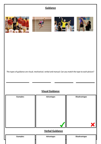 AQA 9 - 1 GCSE PE Guidance and Feedback Lesson | Teaching Resources