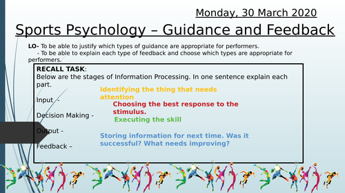 AQA 9 - 1 GCSE PE Guidance and Feedback Lesson | Teaching Resources