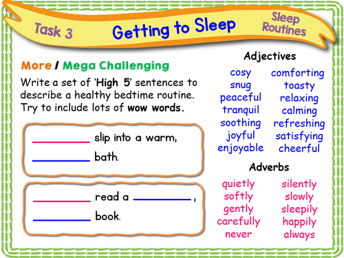 Sleep - KS1 PSHE | Teaching Resources
