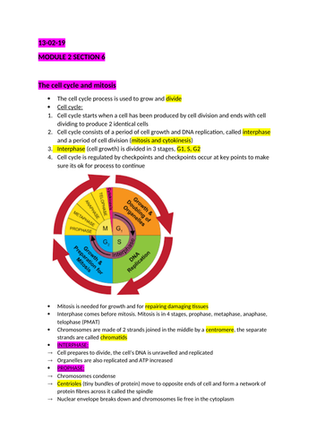 OCR Alevel Biology Module 2 Notes | Teaching Resources