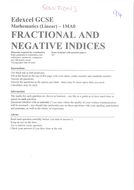 GCSE Maths Indices complete Revision Summary | Teaching Resources