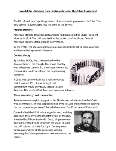 Lesson: Why was the Cuban Revolution so significant during the Cold War ...