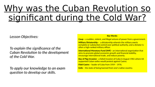 Lesson: Why was the Cuban Revolution so significant during the Cold War ...