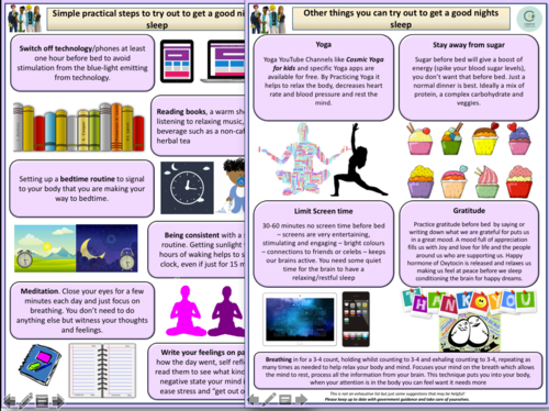 Sleep + Mental Health Wellbeing - Home Learning | Teaching Resources