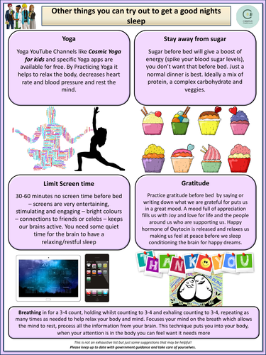 Sleep + Mental Health Wellbeing - Home Learning | Teaching Resources