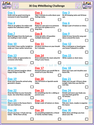 Emotional Health and Wellbeing - Home Learning | Teaching Resources