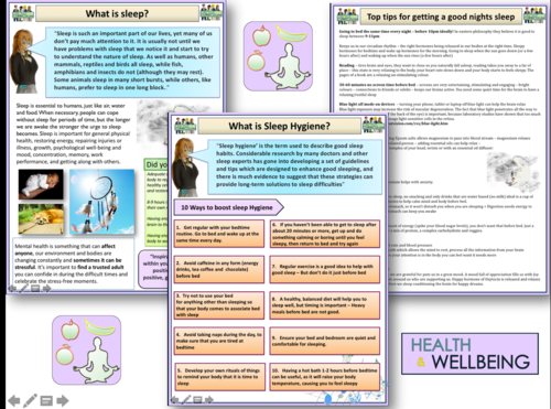 Sleep Hygiene and Mental Health - Home Learning | Teaching Resources