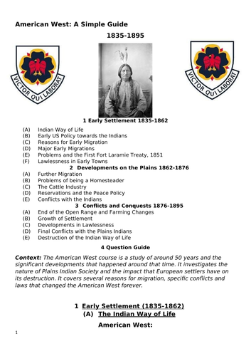 American West (Edexcel) Complete Guide | Teaching Resources