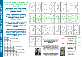 Paul Klee Name Template | Teaching Resources
