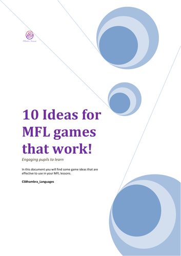 10 Ideas for MFL Games that work! | Teaching Resources