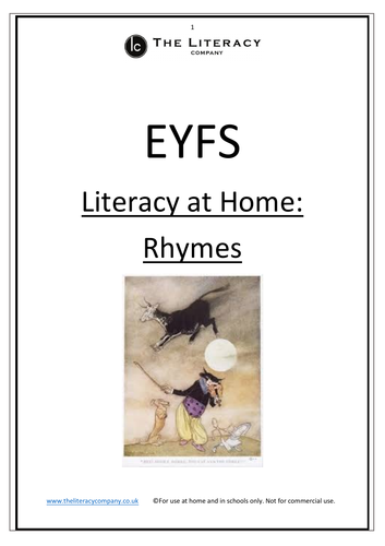 EYFS - Literacy learning from home: Rhymes | Teaching Resources