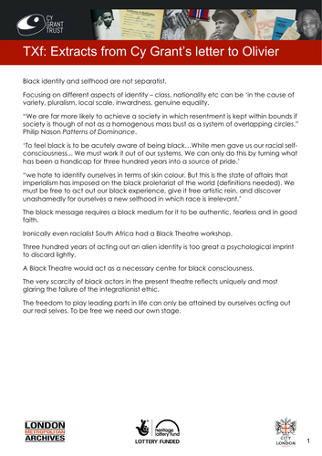 Celebrate the Life and Work of Cy Grant | Teaching Resources