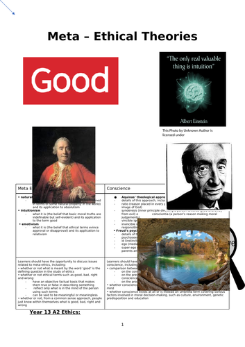 Meta-Ethical Theories Workbook and Power Points | Teaching Resources