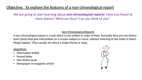 Non-Chronological Reports Volcanoes Year 2 | Teaching Resources