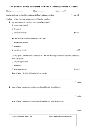 Biomes / Ecosytems KS3 Geography | Teaching Resources
