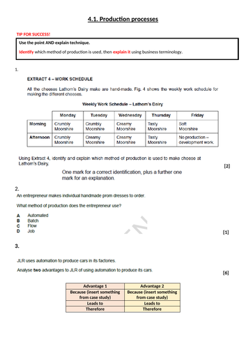 COMPLETE LESSON: Production Methods (PPT, ASSESSMENT, DIRT) | Teaching ...