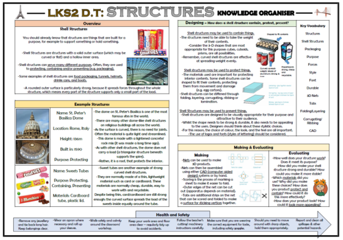 DT: Structures - Lower KS2 Knowledge Organiser! | Teaching Resources
