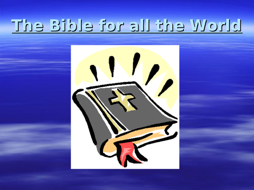 Religious Education- Home Schooling. The Bible and the World ...