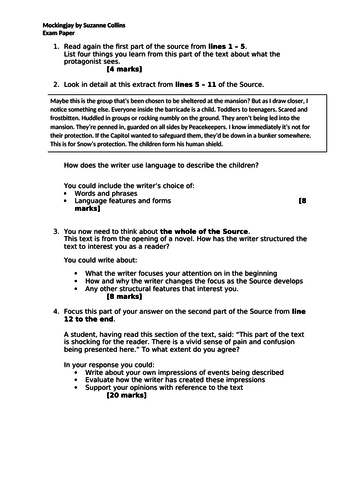 AQA GCSE English Paper 1 Extracts | Teaching Resources
