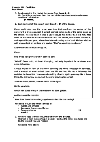 AQA GCSE English Paper 1 Extracts | Teaching Resources