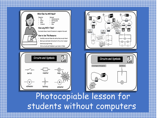 Current Electricity Circuits and Symbols Homeschool and Distance ...