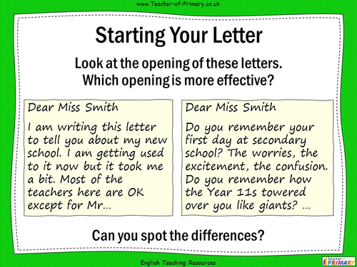 Writing a Formal Letter - Year 5 and 6 | Teaching Resources