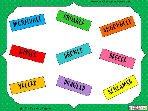 Words Instead of Said - KS2 | Teaching Resources
